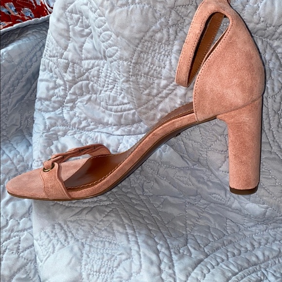 Coach | Shoes | Coach Pink Peony Suede Sandals | Poshmark